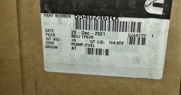 BOMBA COMBUSTIBLE CUMMINS QSK60 554024600RX